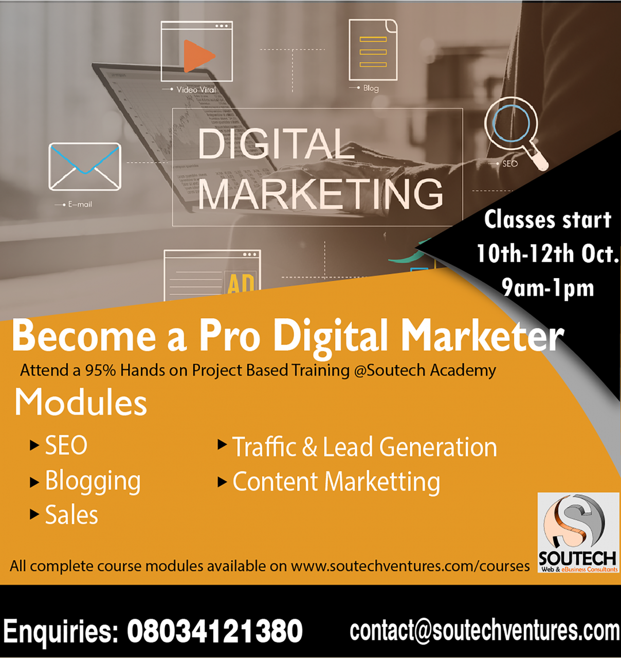 October 2019 Professional IT Training: website design, ethical hacking, digital marketing, data ...