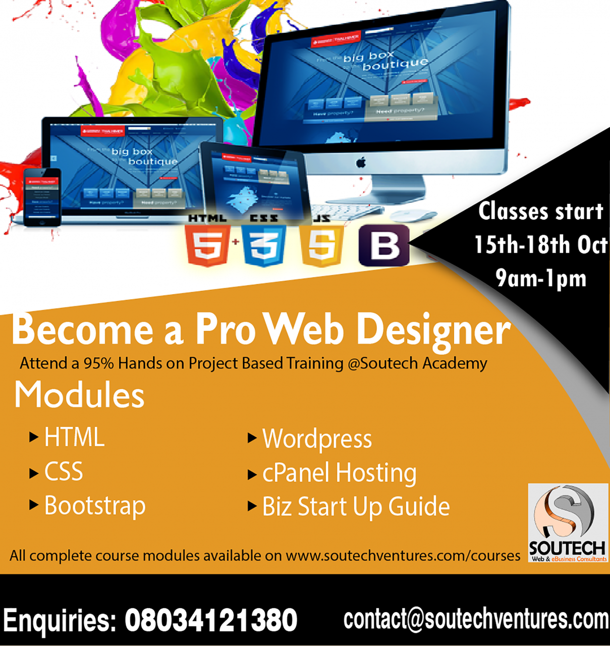 October 2019 Professional IT Training: website design, ethical hacking ...